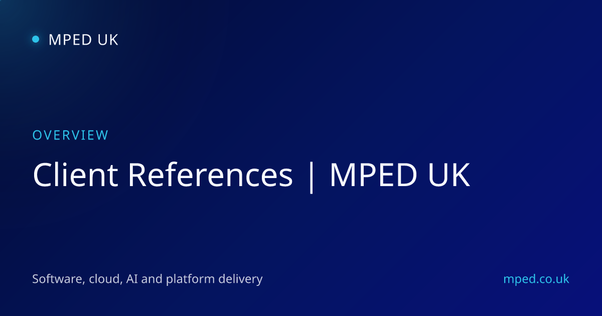 Client References | MPED UK